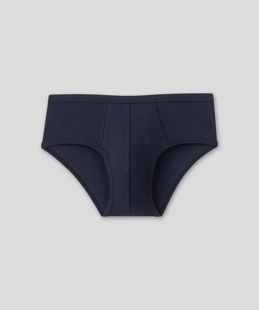 Army Ribbed Y-Front Briefs: Navy | Ron Dorff