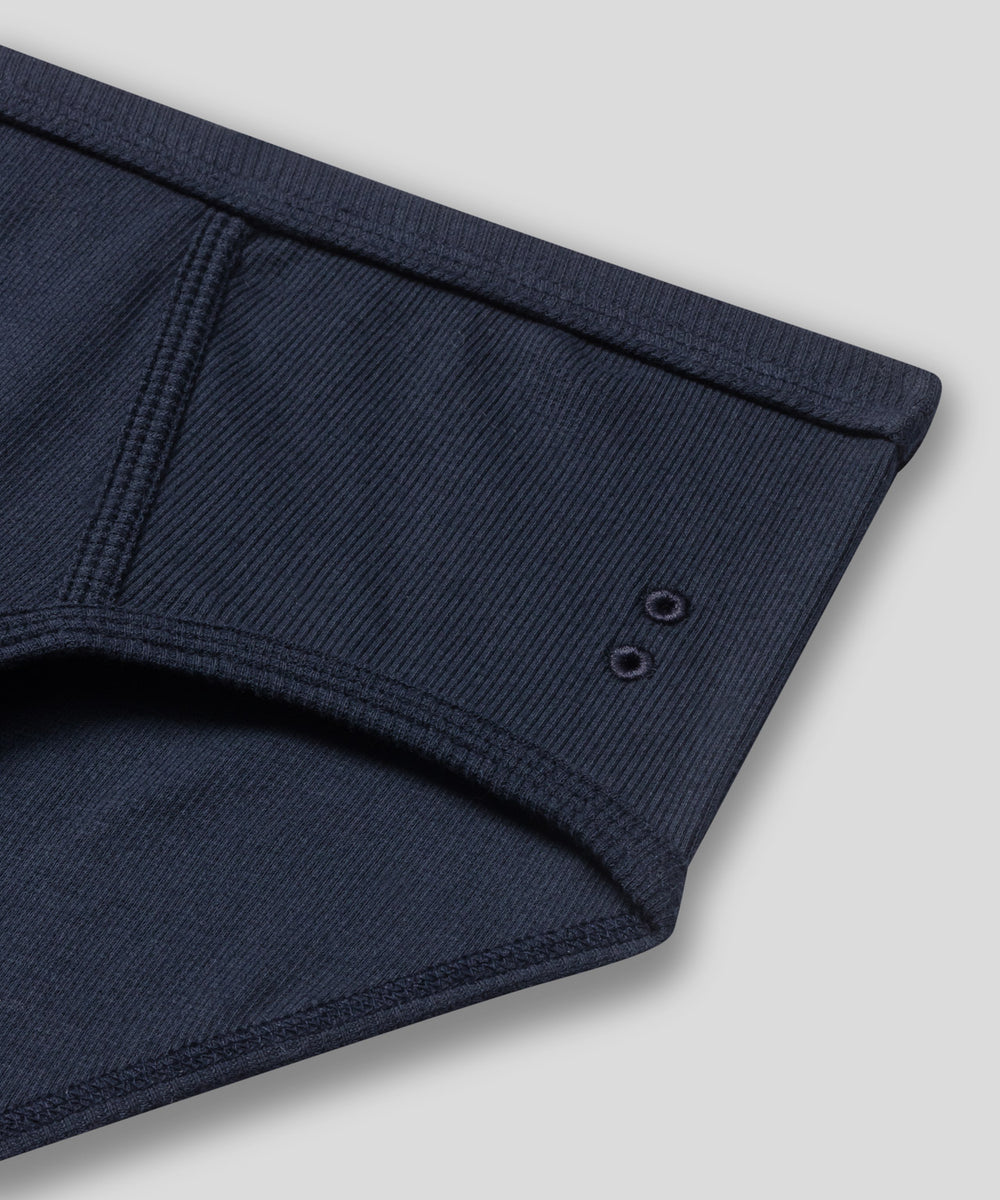 Army Ribbed Y-Front Briefs: Navy | Ron Dorff