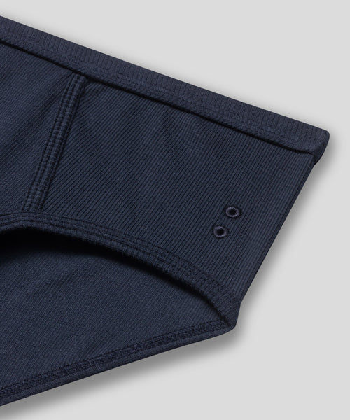 Army Ribbed Y-Front Briefs: Navy | Ron Dorff