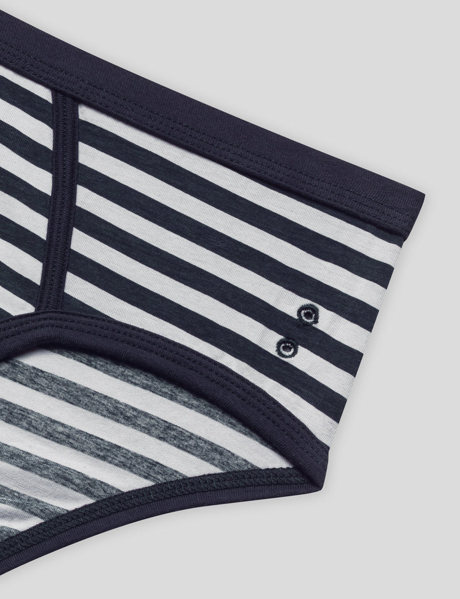 Y-Front Briefs: Navy/White | Ron Dorff